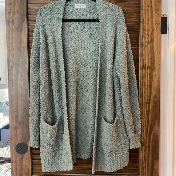 Zenana Outfitters | Sweaters | Zenana Moss Green Popcorn Cardigan ...